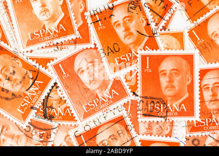 Spanish postage stamp - General Franco (Francisco Franco y Bahamonde ...
