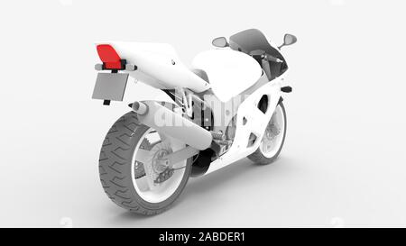 3d rendering of a super sport motorcycle isolated in studio background ...
