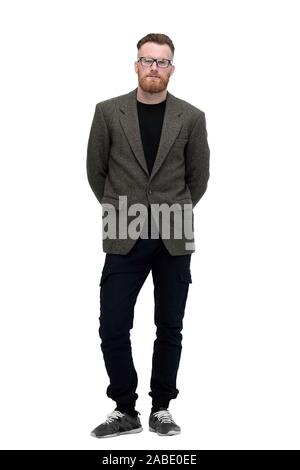 business man stepping forward . isolated on white Stock Photo - Alamy