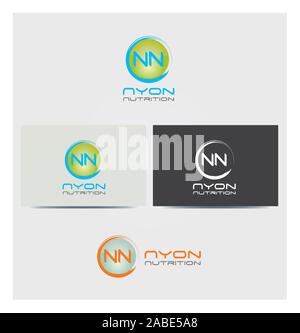 W alphabet letter with circle in black red white for company logo icon ...