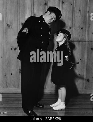 Wallace Beery and his daughter, Carol Ann Beery, on-set of the Film ...