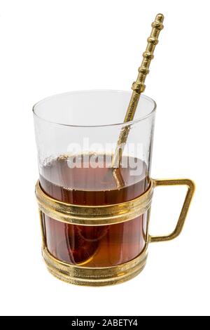 Vintage metal spoon full of brown cane sugar Stock Photo - Alamy