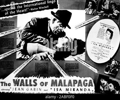 THE WALLS OF MALAPAGA, (aka LE MURA DI MALAPAGA), Jean Gabin, Vera ...