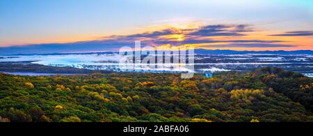Zhenbao Island, a small island located on the Ussuri River on the ...