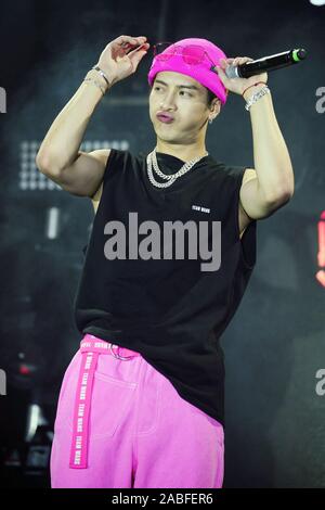 Chinese rapper, dancer and singer Wang Ziyi attended an activity in ...