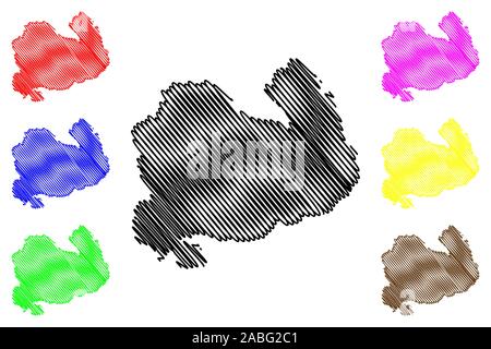 Southern Savonia Region (Republic of Finland) map vector illustration ...