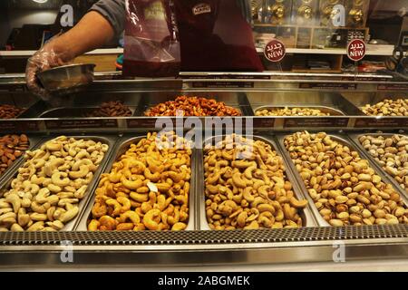 Kuwait City / Kuwait - 10/10/2019: Selection of nuts and seeds on ...