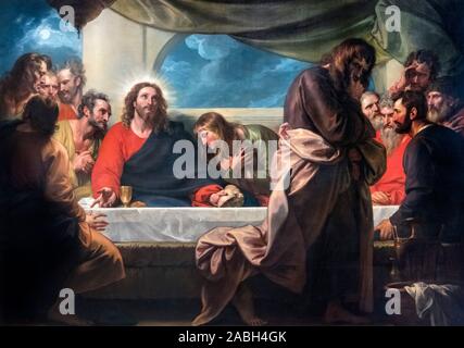 Religious oil painting "The Last Supper of Jesus", painting with ...