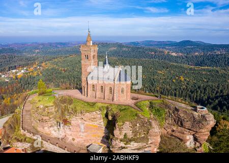 St. Leon Chapel atop Dabo Rock in Moselle, France Stock Photo - Alamy