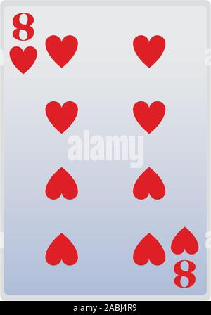eight of hearts card icon, flat design Stock Vector Image & Art - Alamy