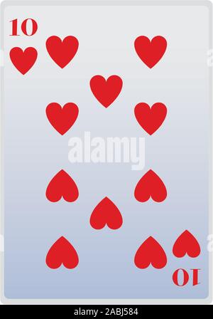 ten of hearts card icon, flat design Stock Vector Image & Art - Alamy