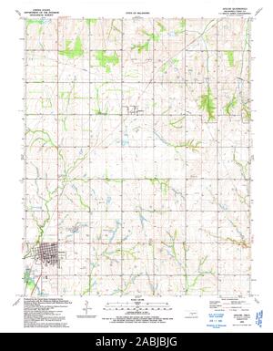 Apache, Oklahoma, map 1991, 1:24000, United States of America by ...