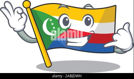 Flag comoros mascot cartoon style as an Elf Stock Vector Image & Art ...