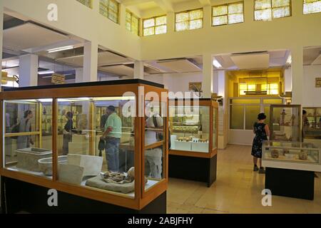 Exhibit at the Jordan Archaeological Museum at the Citadel in Amman ...