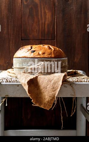 Traditional Christmas panettone isolated on white background Stock ...