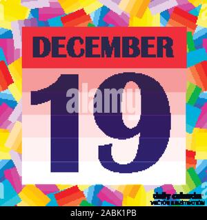 December 19 icon. For planning important day. Banner for holidays and ...