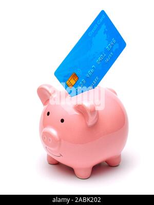 beautiful pink piggy bank on rose background. The concept of saving ...