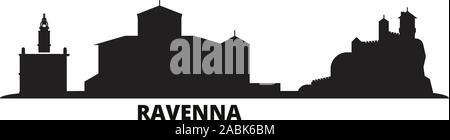 Italy, Ravenna City city skyline isolated vector illustration, icons ...