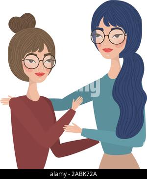 Cute women cartoons drawing vector design Stock Vector Image & Art - Alamy