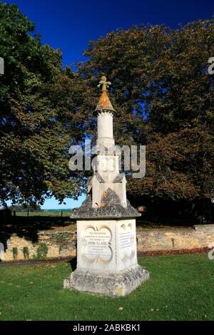 The John Clare memorial ( peoples poet ), Helpston village ...