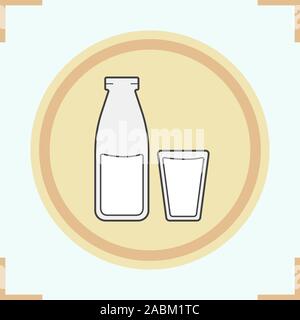 kefir milk product color icon vector illustration Stock Vector Image ...