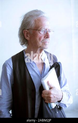 The writer Peter Handke at the summer festival of the Academy of Fine ...