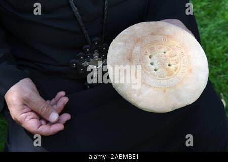 Blessed bread of the Coptic Orthodox community in the church St. Mina ...