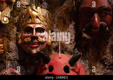 Traditional indigenous masks of Antigua, Guatemala Stock Photo - Alamy