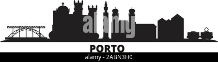 Porto silhouette skyline. Portugal - Porto vector city, portuguese ...