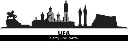 Russia, Ufa city skyline isolated vector illustration, icons Stock ...
