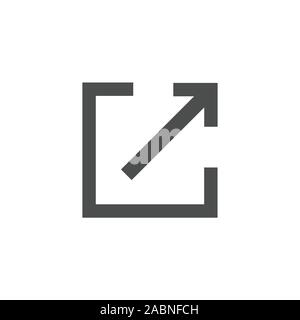 External Link Icon - box and arrow - UI or UX icon Stock Vector Image ...