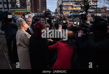 Jenni Hicks, whose two daughters died at Hillsborough, arrives at ...