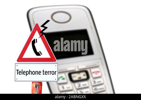 Telephone warning stop sign icon. Phone turn off. Vector Illustration ...