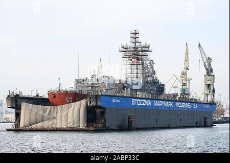 Polish ship ORP Kosciuszko is being renovated during the 101st ...