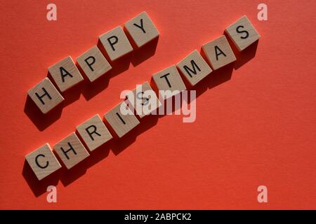 Happy December alphabet letters on blue background Stock Photo - Alamy