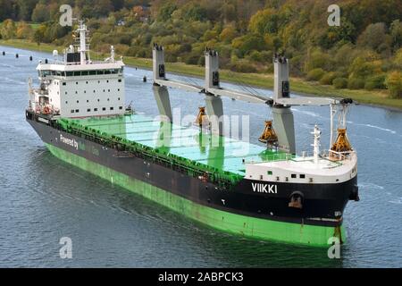 LNG powered Bulkcarrier VIIKKI at the Kiel Canal Stock Photo - Alamy