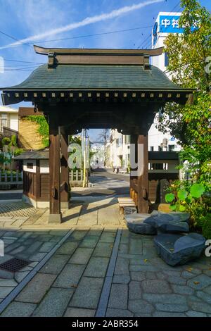 Matsumoto, Japan - October 2, 2019: View of an alley in the historic ...