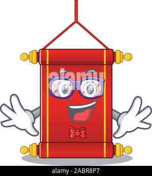 Super Funny Geek smart chinese paper lanterns mascot cartoon style ...