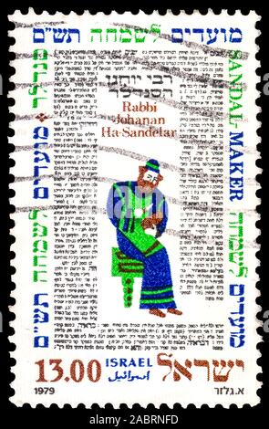 Israel - Circa 1979: Postage stamp printed in Israel in a series about ...