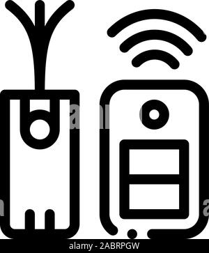 car immobilizer icon vector outline illustration Stock Vector Image ...