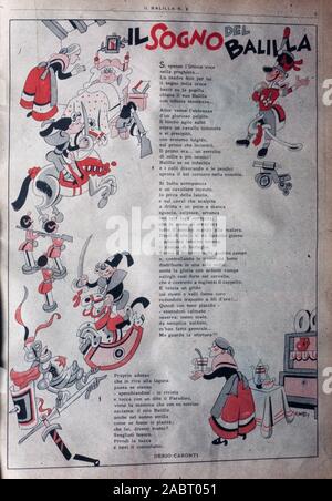 il balilla, italian illustrated weekly for kids Stock Photo - Alamy