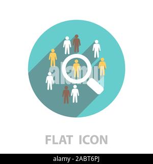 people search icon. customer directory black on white background Stock ...