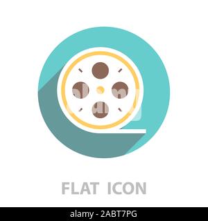 Reel with film icon digital blue Stock Vector Image & Art - Alamy