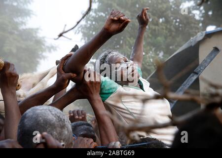 Voodoo funeral anniversary in a village near Kara, Togo Stock Photo - Alamy