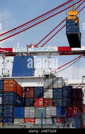 Port of Lome. Container terminal. Togo Stock Photo - Alamy