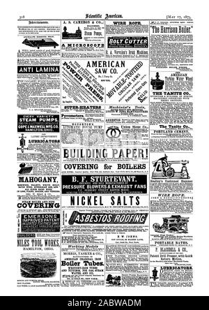B. F. STURTEVANT' PRESSURE BLOWERS & EXHAUST FANS A. S. CAMERON & CO ...