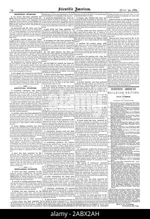 ENGINEERING INVENTIONS. AGRICULTURAL INVENTIONS. MISCELLANEOUS ...
