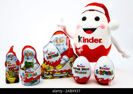 Kinder Surprise Chocolate Eggs Christmas-themed with Santa Claus ...
