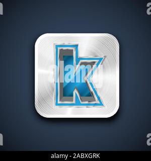 Metallic 3D character from a font set, vector illustration Stock Vector ...