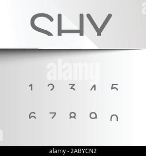 Shy font with only the top of the characters, vector Stock Vector Image ...